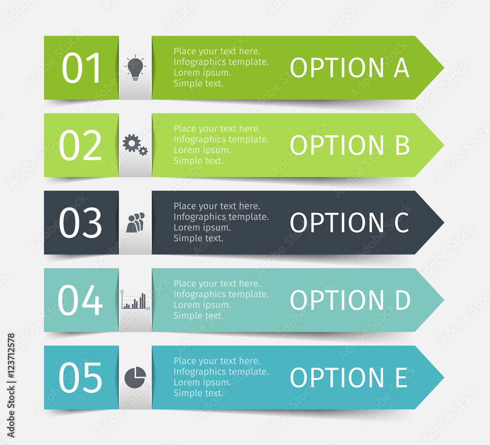 Vector elements for Infographics design. List for diagram, workflow ...