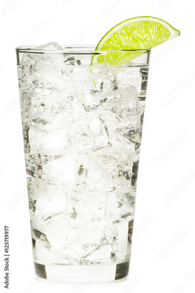 Tall pint glass gin and vodka tonic limeade lemonade sparkling water ...