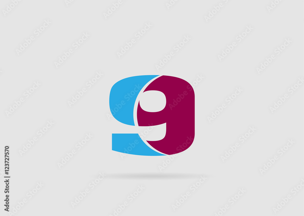 Number logo design.Number nine logo.Logo 9 vector template Stock Vector ...