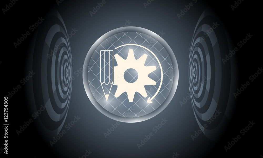 Vector futuristic background with transparent circular objects a Stock ...