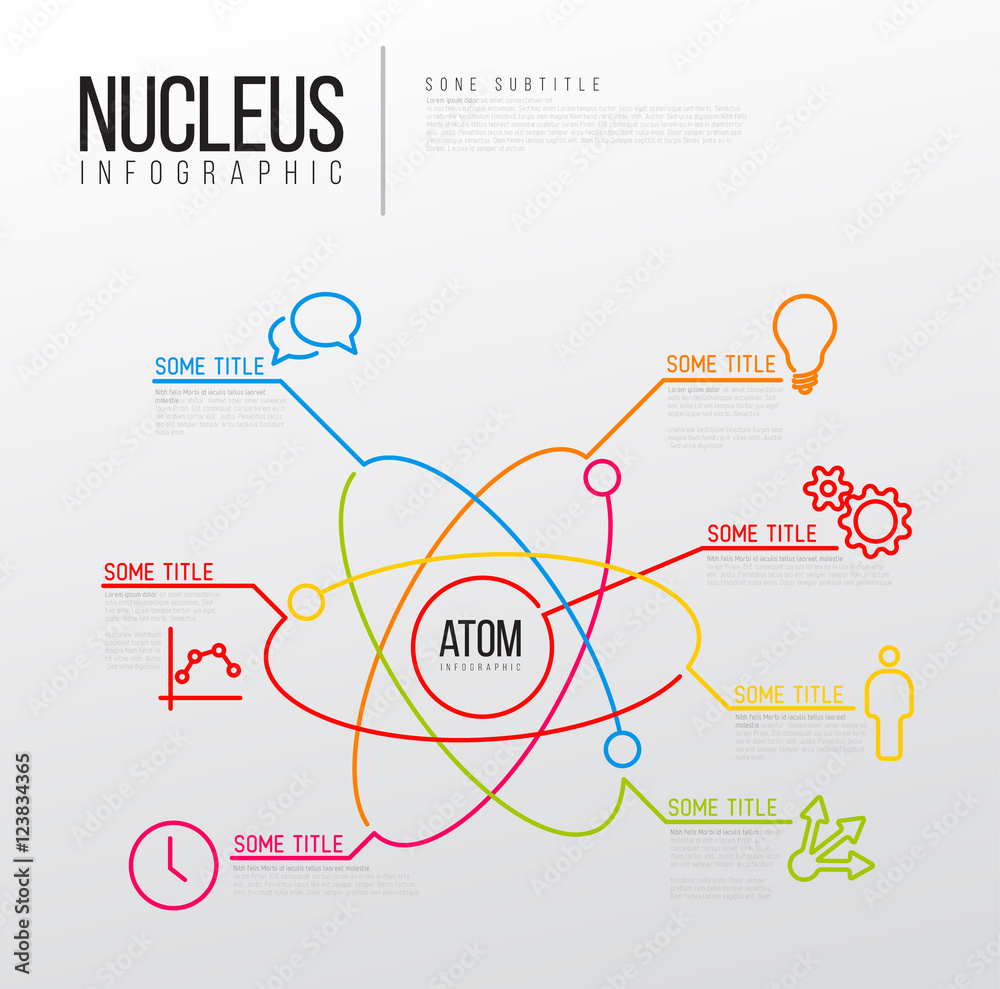 Vector nuclear Infographic report template Stock Vector | Adobe Stock