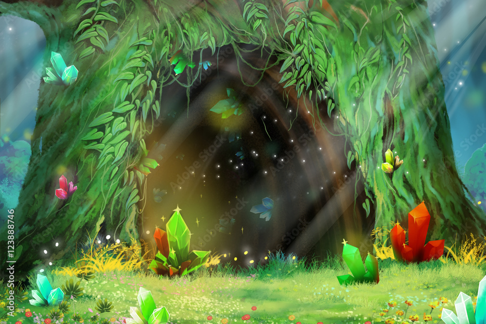 Mystery Tree Hole. Video Game's Digital CG Artwork, Concept ...