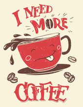 Funny Coffee Poster Free Stock Photo - Public Domain Pictures