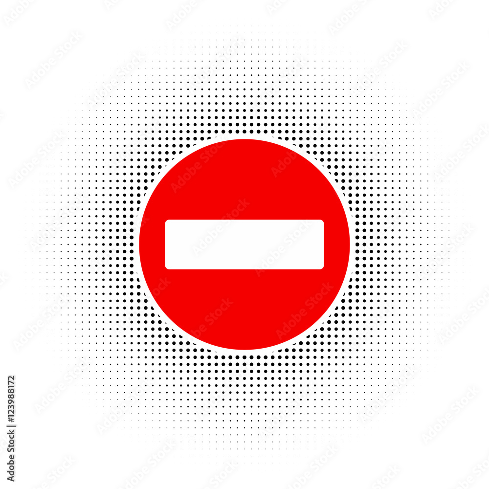 Stop Sign . No entry Sign Stock Vector | Adobe Stock