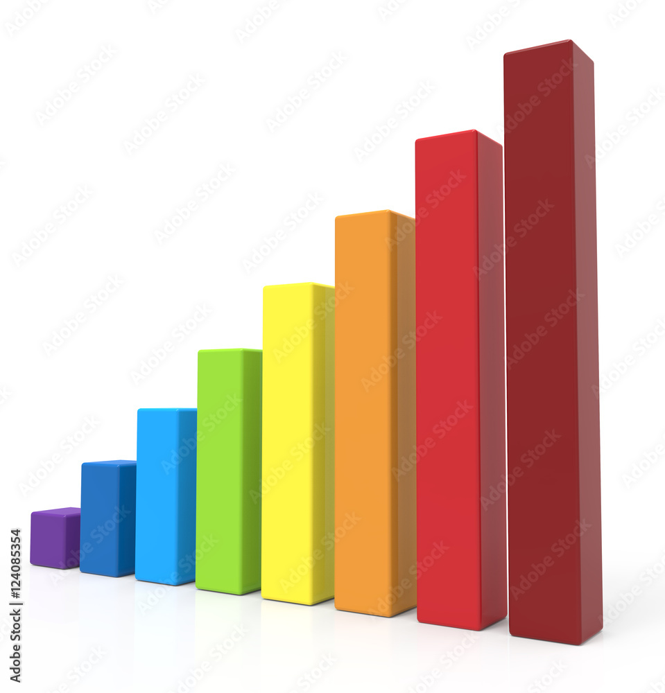 rainbow color bar chart Stock Illustration | Adobe Stock