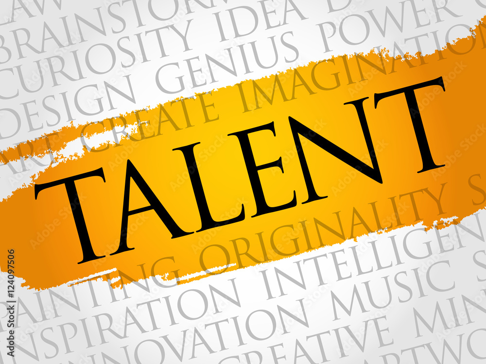 Talent word cloud collage, creative business concept background Stock ...