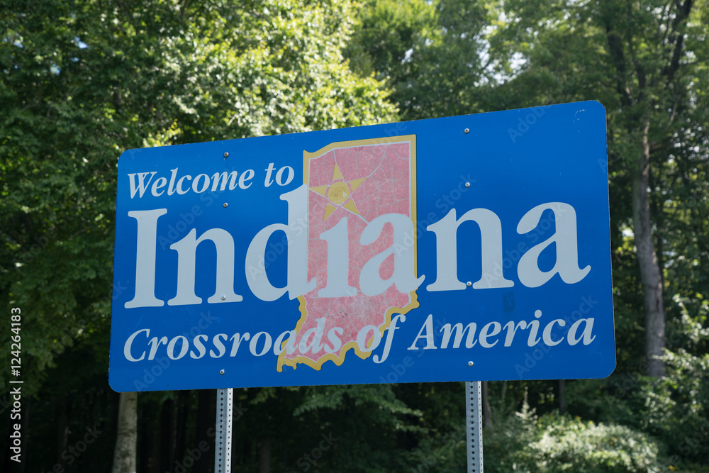 Welcome to Indiana sign Stock Photo | Adobe Stock