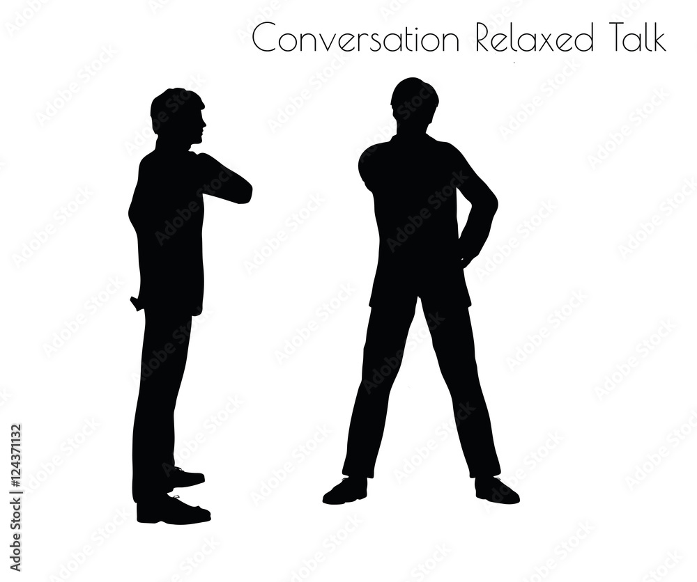 man in Conversation Relaxed Talk pose Stock Vector | Adobe Stock