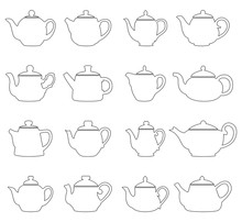 Teapot Outlines Free Stock Photo - Public Domain Pictures
