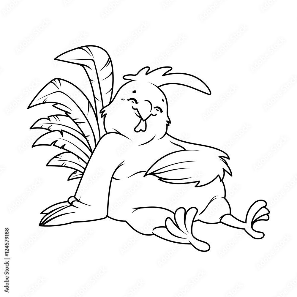 Vector de Stock Cartoon fat rooster. Symbol of 2017. | Adobe Stock