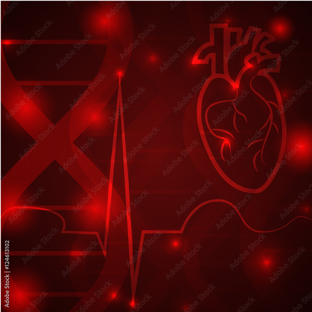 Heart pulse logo - medical wallpaper,vector illustration.Heart logo and ...