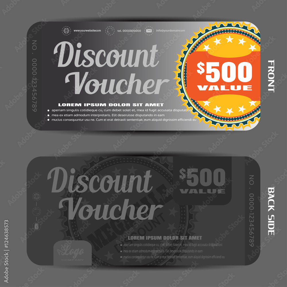 Blank of steel discount voucher vector illustration to increase sales ...