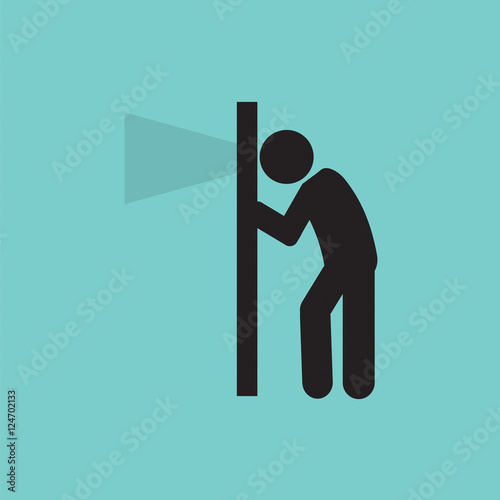 Black Symbol Of A Peeping Person Vector Illustration - Buy this stock ...
