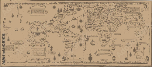 Early world map / Diogo Ribeiro [vector] - Buy this stock vector and ...