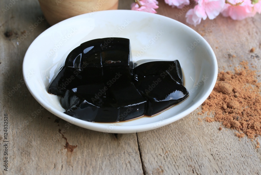 grass jelly Stock Photo | Adobe Stock