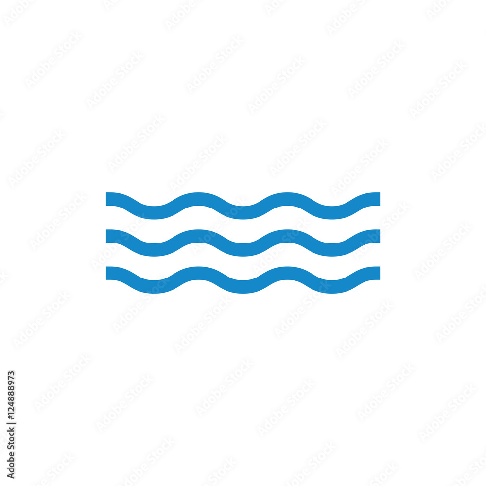 Water wave sign vector Stock Vector | Adobe Stock