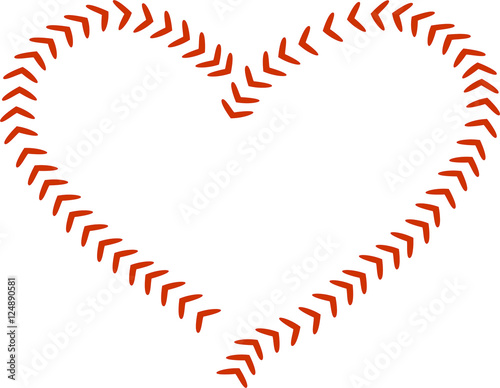 BASEBALL LACES IN HEART DESIGN! COULD BE USED TO INSERT TEAM NAME OR ...