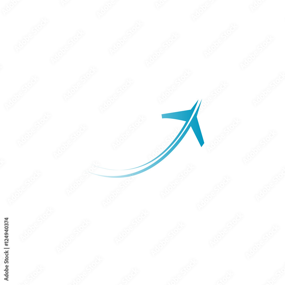 Simple Plane Logo Icon Vector Stock Vector | Adobe Stock