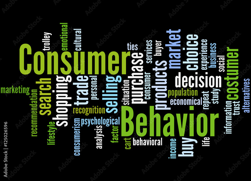 Consumer Behavior, word cloud concept 3 Stock Illustration | Adobe Stock