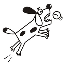 Dog Catching Ball Silhouette Free Stock Photo - Public Domain Pictures