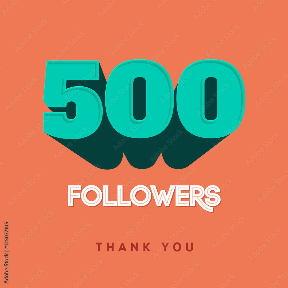 Vector thanks design template for network friends and followers. Thank ...