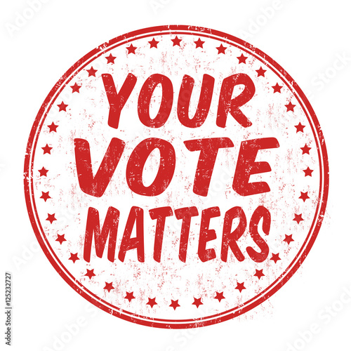 Your Vote Matters sign or stamp Vecteur Stock | Adobe Stock