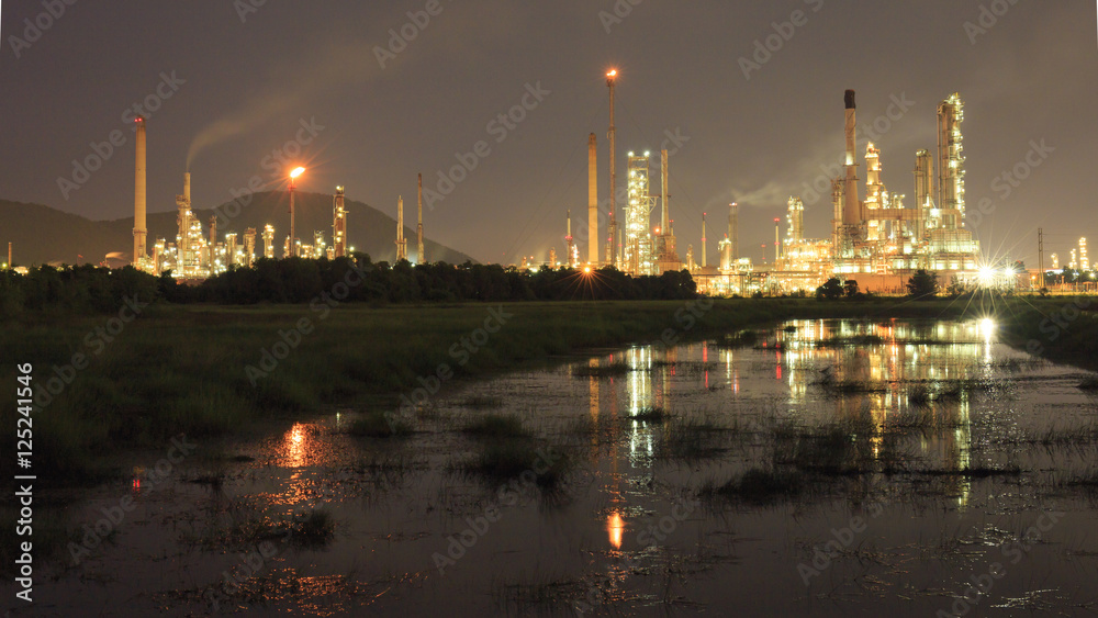 Esso Sriracha Refinery, Laem Chabang, Petrochemical industrial with ...