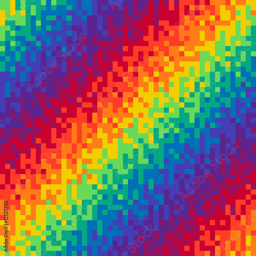 Pixel rainbow background Seamless pattern - Buy this stock vector and ...