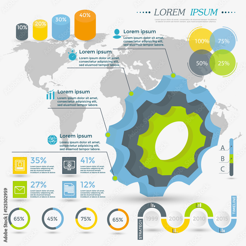 Infographic Elements Collection for presentation, booklet, website ...