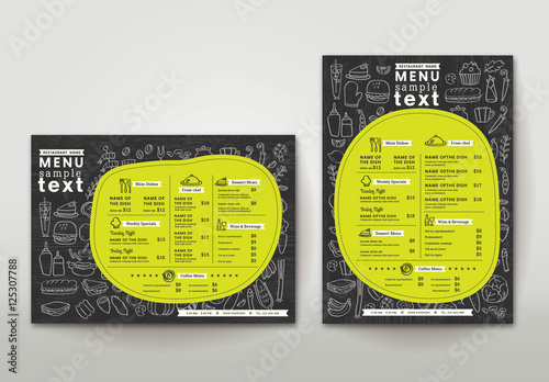 Restaurant Placemat Menu Stock Template | Adobe Stock