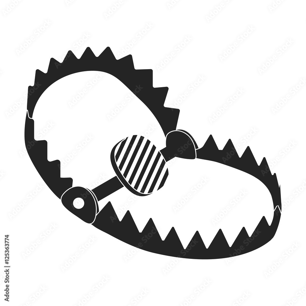 Trap icon in black style isolated on white background. Hunting symbol ...