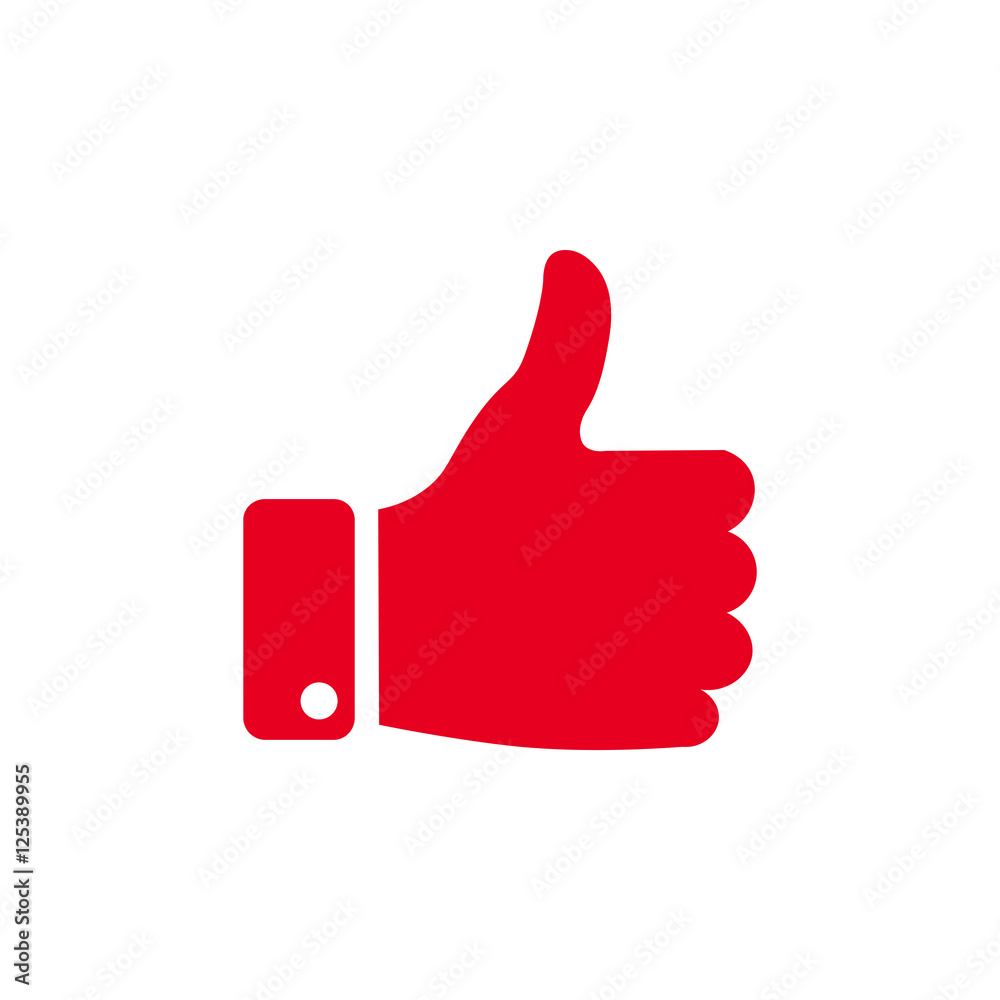 Red like button icon vector Stock Vector | Adobe Stock