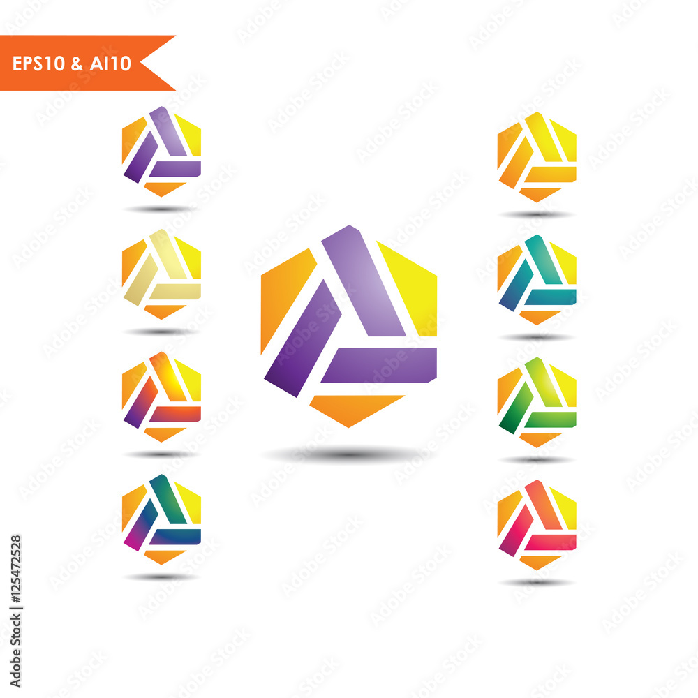 elegant trihedron Stock Vector | Adobe Stock