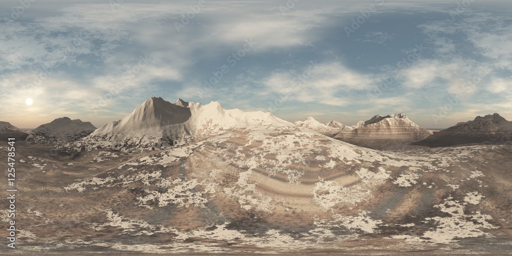 Panorama Mountains. Environment map. HDRI map. Equirectangular ...