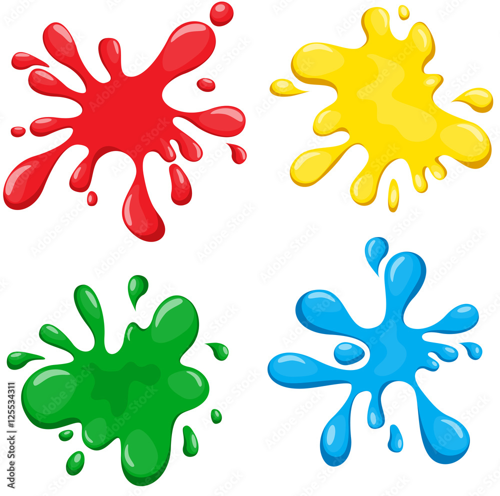 Bright colored blots Stock Vector | Adobe Stock