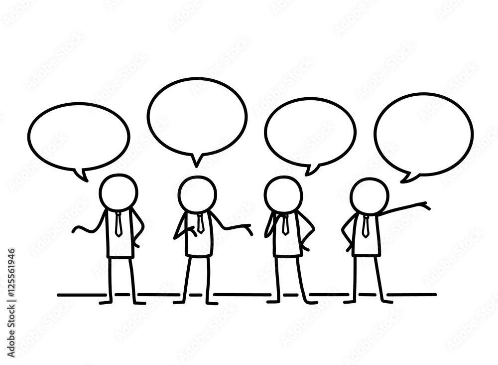 Public Relations Communication Concept Doodle. A hand drawn vector ...