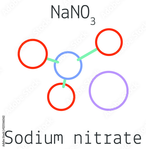 NaNO3 Sodium nitrate molecule - Buy this stock vector and explore ...
