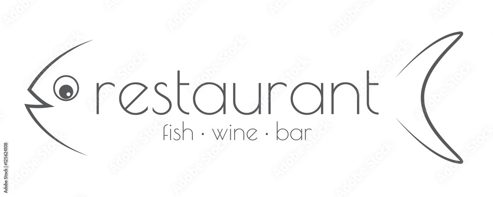 Restaurant fish logo Stock Vector | Adobe Stock
