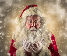 Santa Claus On Snowflakes Free Stock Photo - Public Domain Pictures