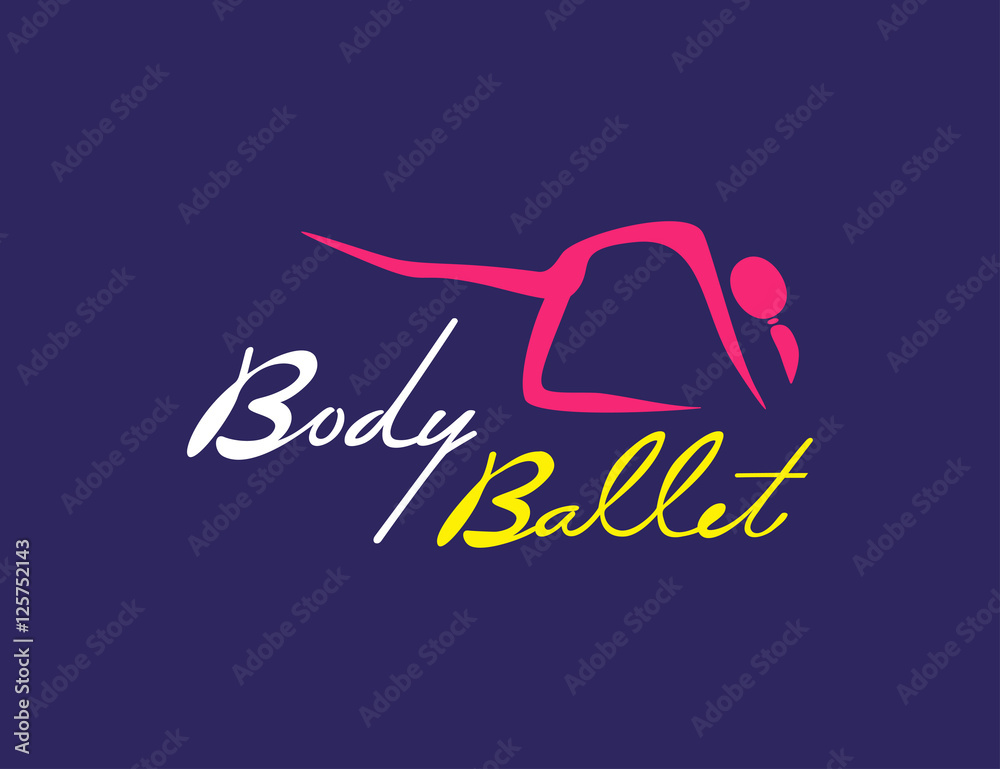 Dance icon concept. Ballet studio logo design template. Fitness dance ...