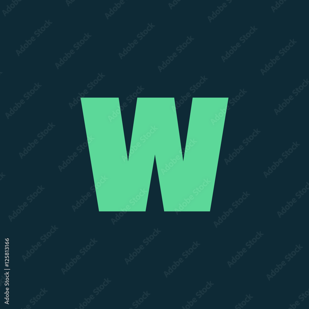 Letter W vector, logo. Useful as branding symbol, corporate identity ...