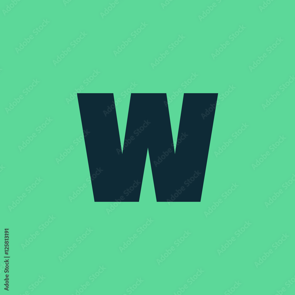 Letter W vector, logo. Useful as branding symbol, corporate identity ...