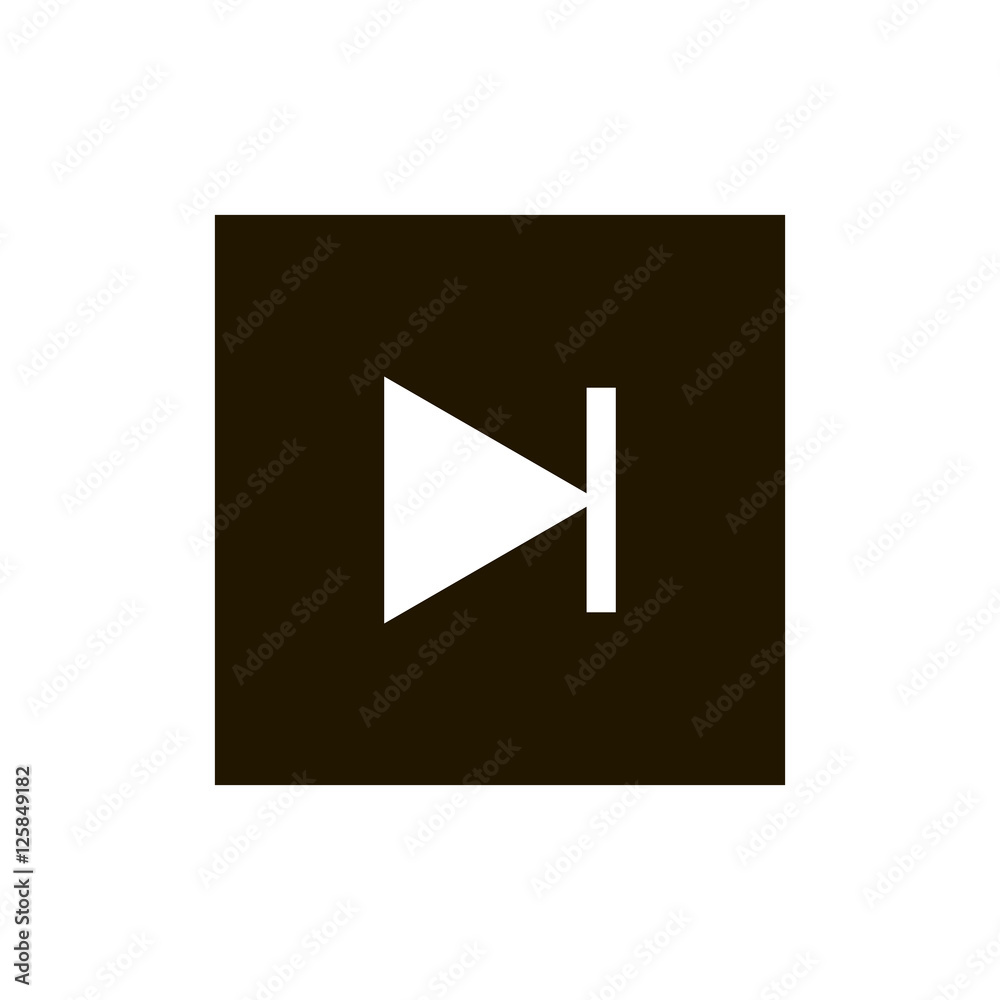 Next track icon vector, clip art. Also useful as logo, square app icon ...