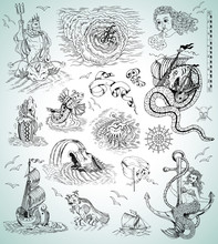 Vintage Mermaid Nautical Illustrati Free Stock Photo - Public Domain ...