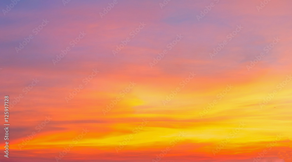 Bright orange and yellow colors dramatic sunset sky,sunrise sky,soft ...