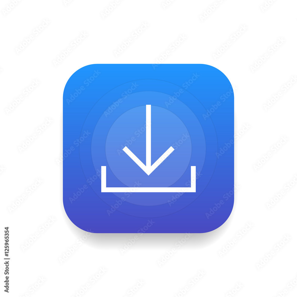 Download icon vector, clip art. Also useful as logo, square app icon ...