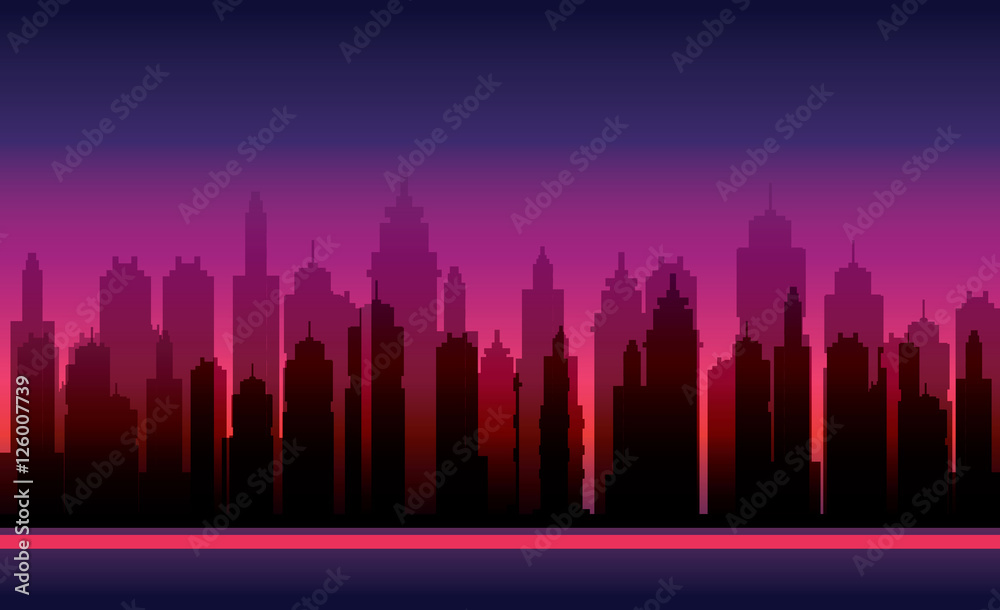 City Game Backgrounds with mountains and retro old cars ,2d game ...