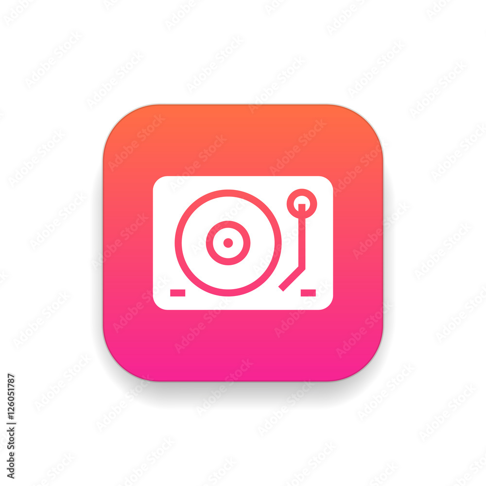 Dj mixer icon vector, clip art. Gramophone vector symbol. Also useful ...