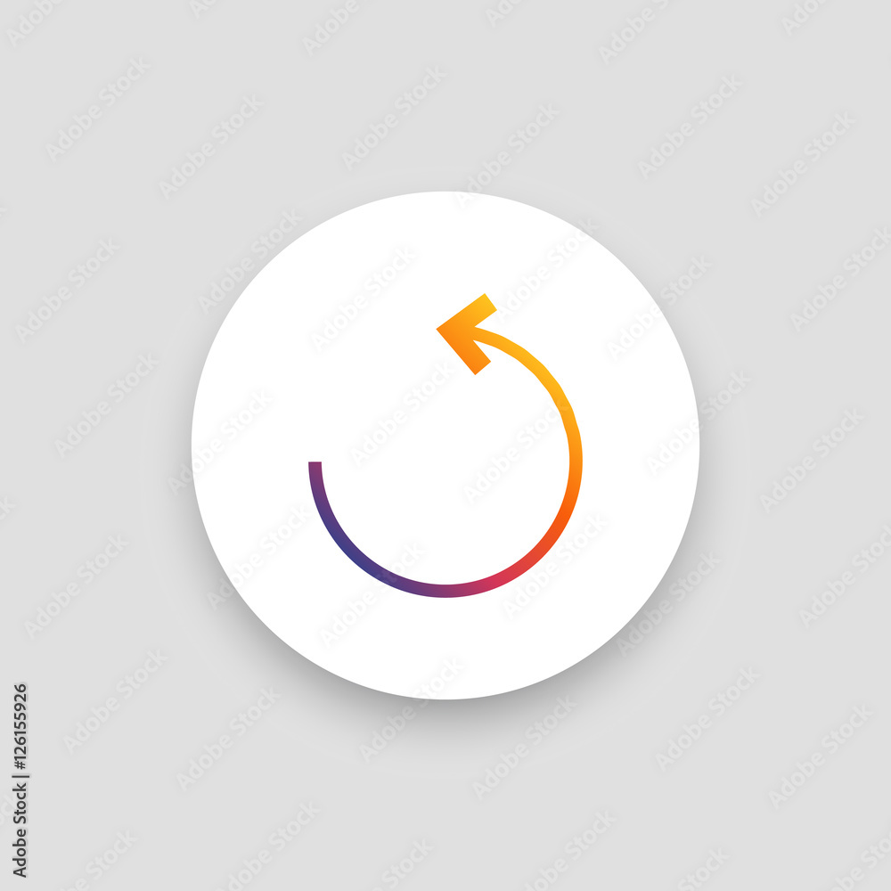 Reload icon vector, clip art. Also useful as logo, circle app icon, web ...