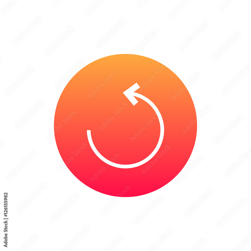 Reload icon vector, clip art. Also useful as logo, circle app icon, web ...